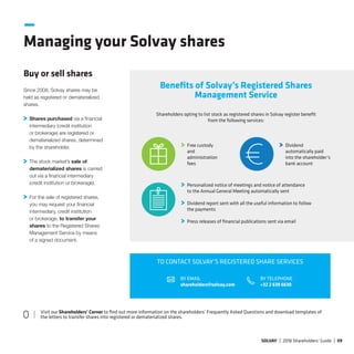 Solvay - Shareholder Guide | PDF