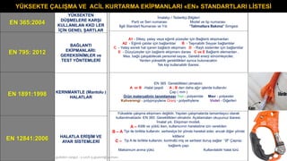 Kişisel Koruyucu Donanımları ve Acil Kurtarma Ekipmanları EN ...