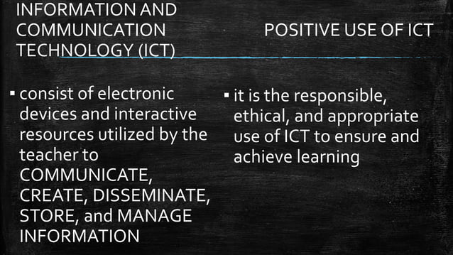 ENSURE-THE-POSITIVE-USE-OF-ICT-TO-FACILITATE.pptx | Education