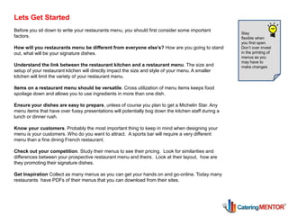 Ensure your-menus-look-great | PPT