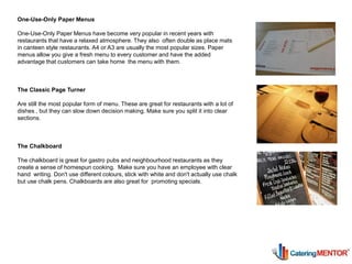 Ensure your-menus-look-great | PPT