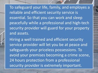 Ensure 24hr Security With VIP360 Security | PPT