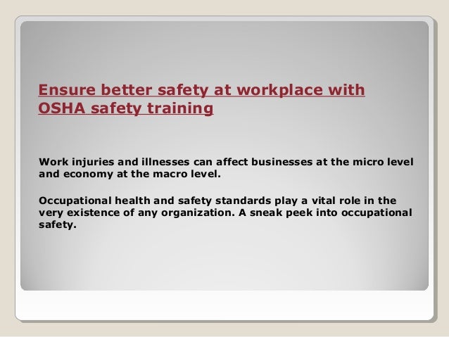 Ensure better safety at workplace with osha safety training (2)