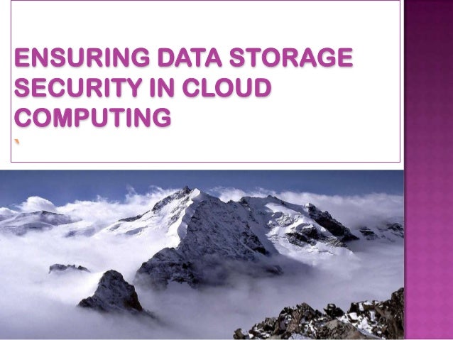 Ensuring Data Security In Cloud Computing Anusha Tuke