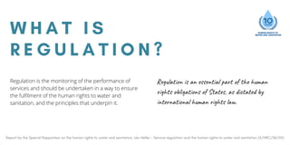 Service regulation and the human rights to water and sanitation | PPT