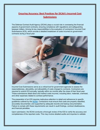 Ensuring Accuracy Best Practices for DCAA's Incurred Cost Submissions.pdf