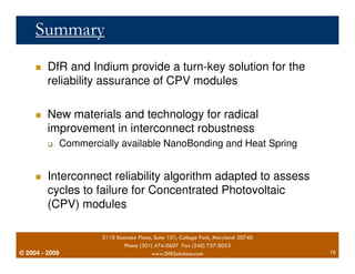 Ensuring and predicting the reliability of cpv | PDF