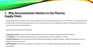 GMP Alignment Through Accurate Solvent Documentation | PPTX