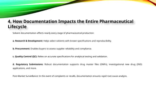GMP Alignment Through Accurate Solvent Documentation | PPTX
