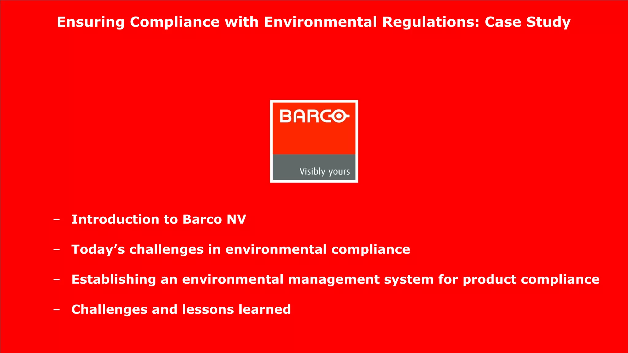 Ensuring compliance with environmental regulations case study | PPT