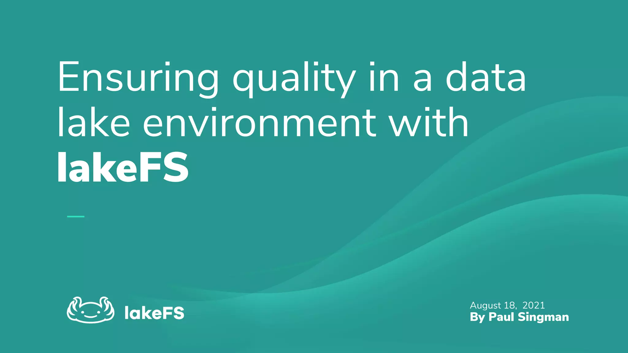 Ensuring data quality with lakeFS | PDF