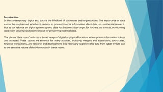 Strengthening Data Rooms Amidst Rising Cyber Threats | PPT