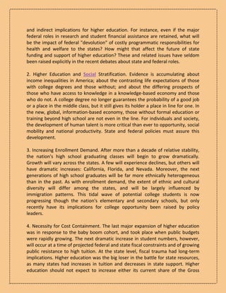 Ensuring Educational Opportunity and Quality in American Higher ...