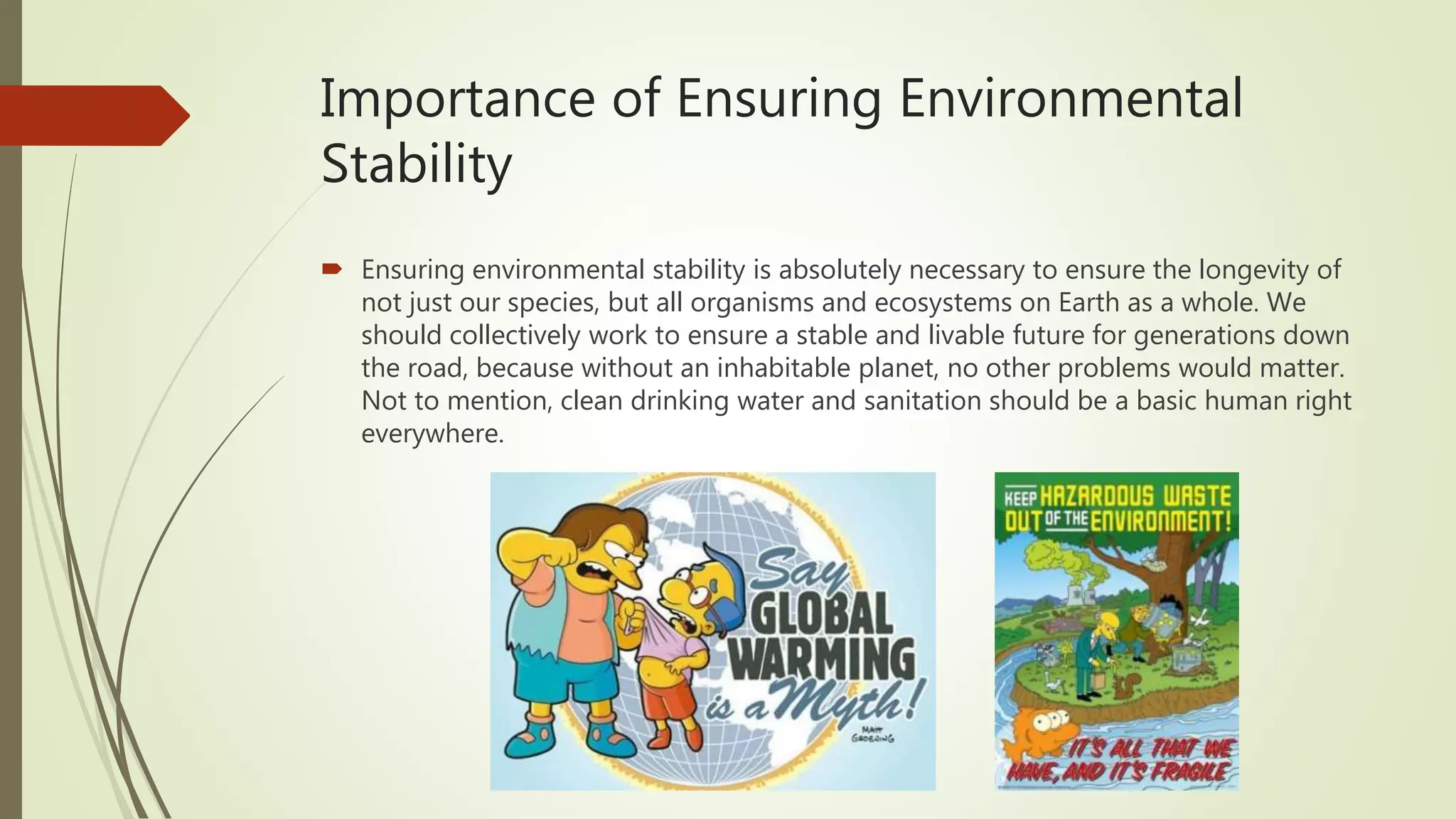 Ensuring environmental stability | PPT