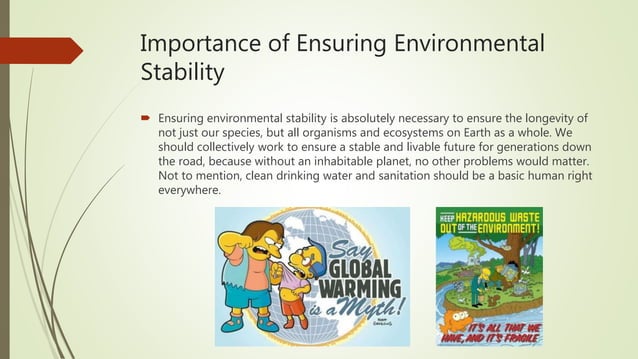 Ensuring environmental stability | PPT