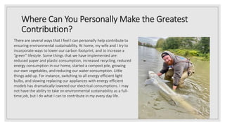 Ensuring Environmental Sustainability | PPT