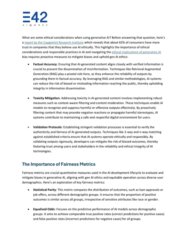 Ensuring Fairness And Avoiding Biases In Generative Ai1 Pdf