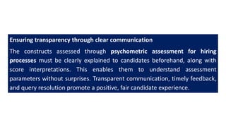 Ensuring fairness and transparency in hiring practices with ...