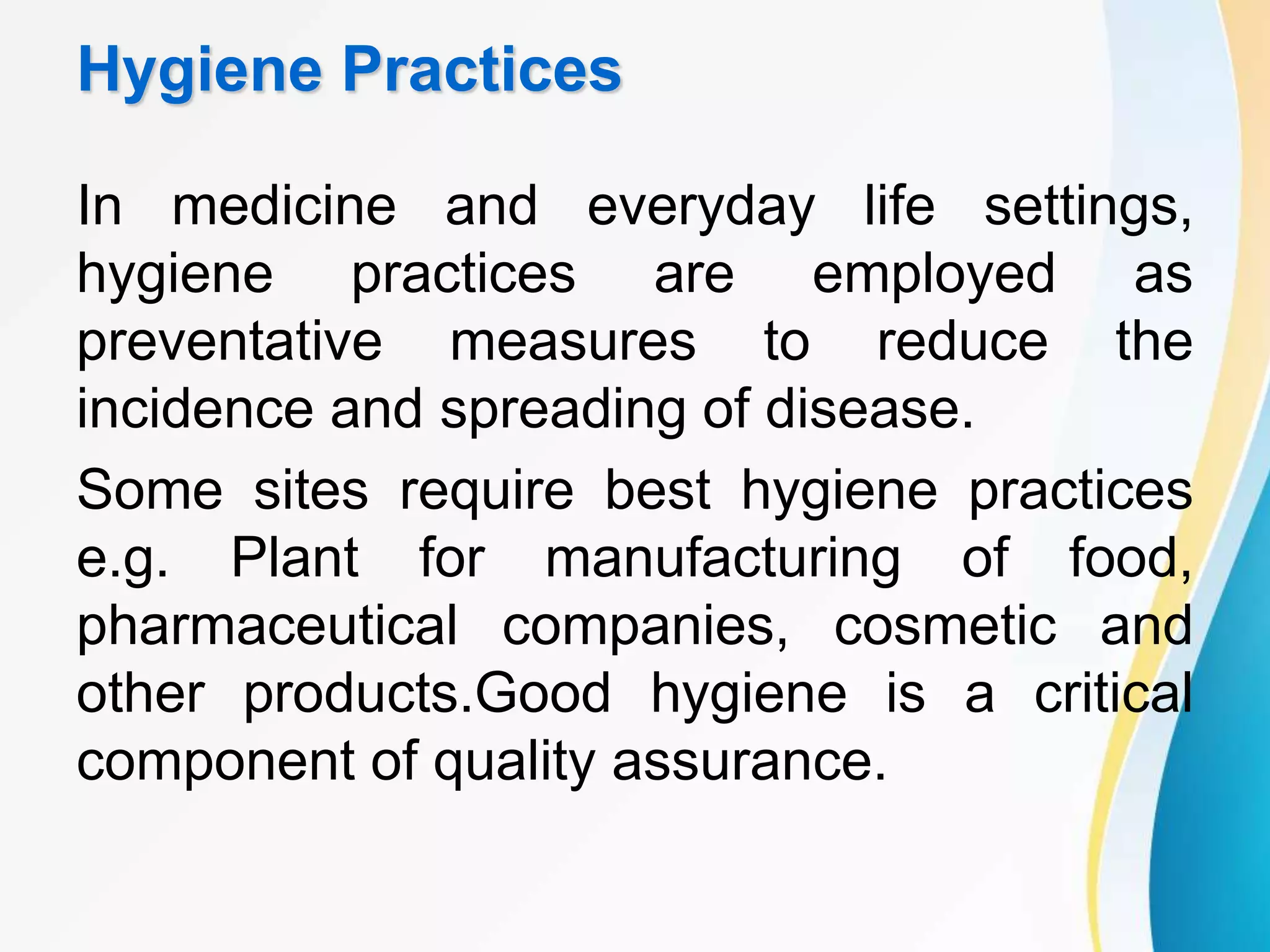 Ensuring health & hygiene | PPT