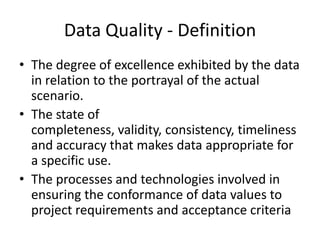 Ensuring high quality data | PPTX
