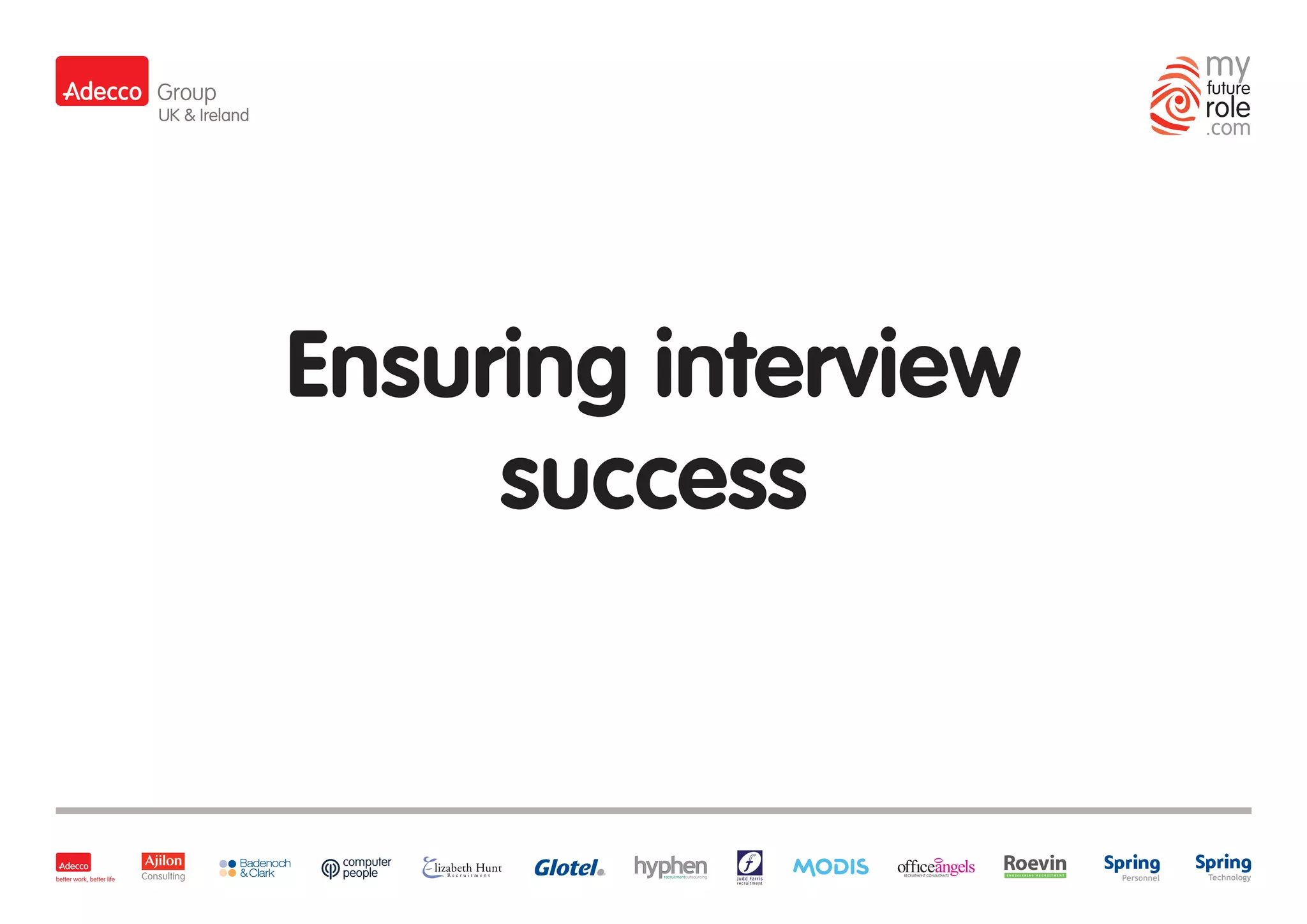Ensuring interview success | PDF