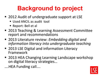 Ensuring LSE undergraduates gallop to success: emerging findings from ...