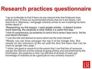 Ensuring LSE undergraduates gallop to success: emerging findings from ...