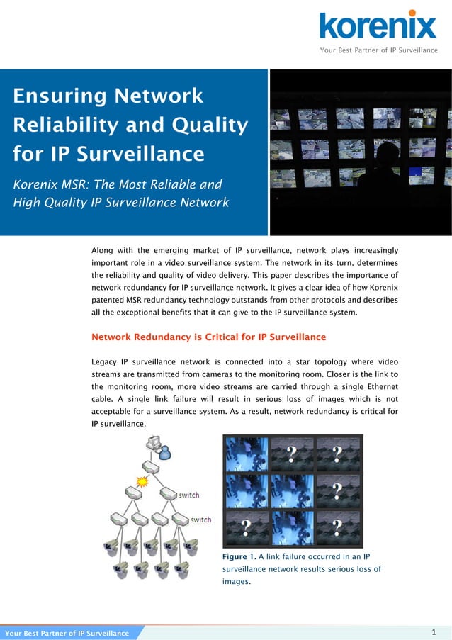 Ensuring Network Reliabilty And Quality For IP Surveillance 2012 | PDF