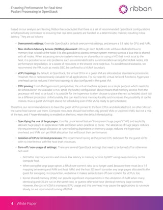Ensuring performance for real time packet processing in open stack ...