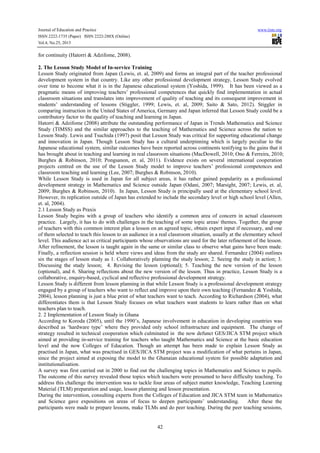 Ensuring quality education in ghana experiences of basic school mathematics and science teachers ...