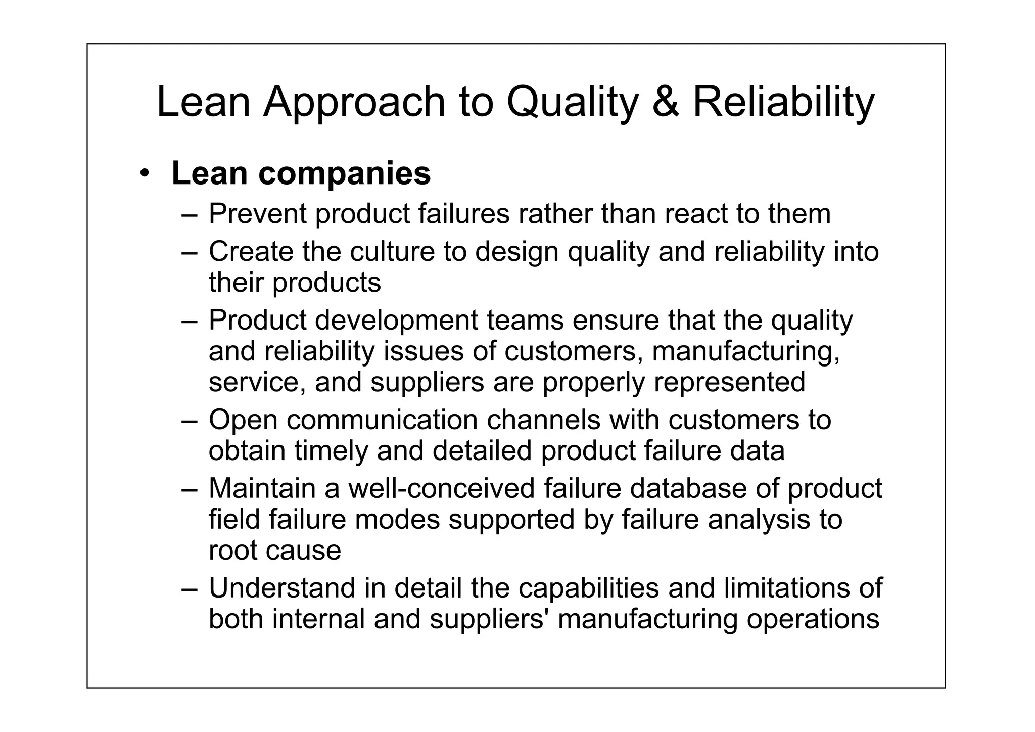 Ensuring reliability in lean new product development part1of2 | PDF