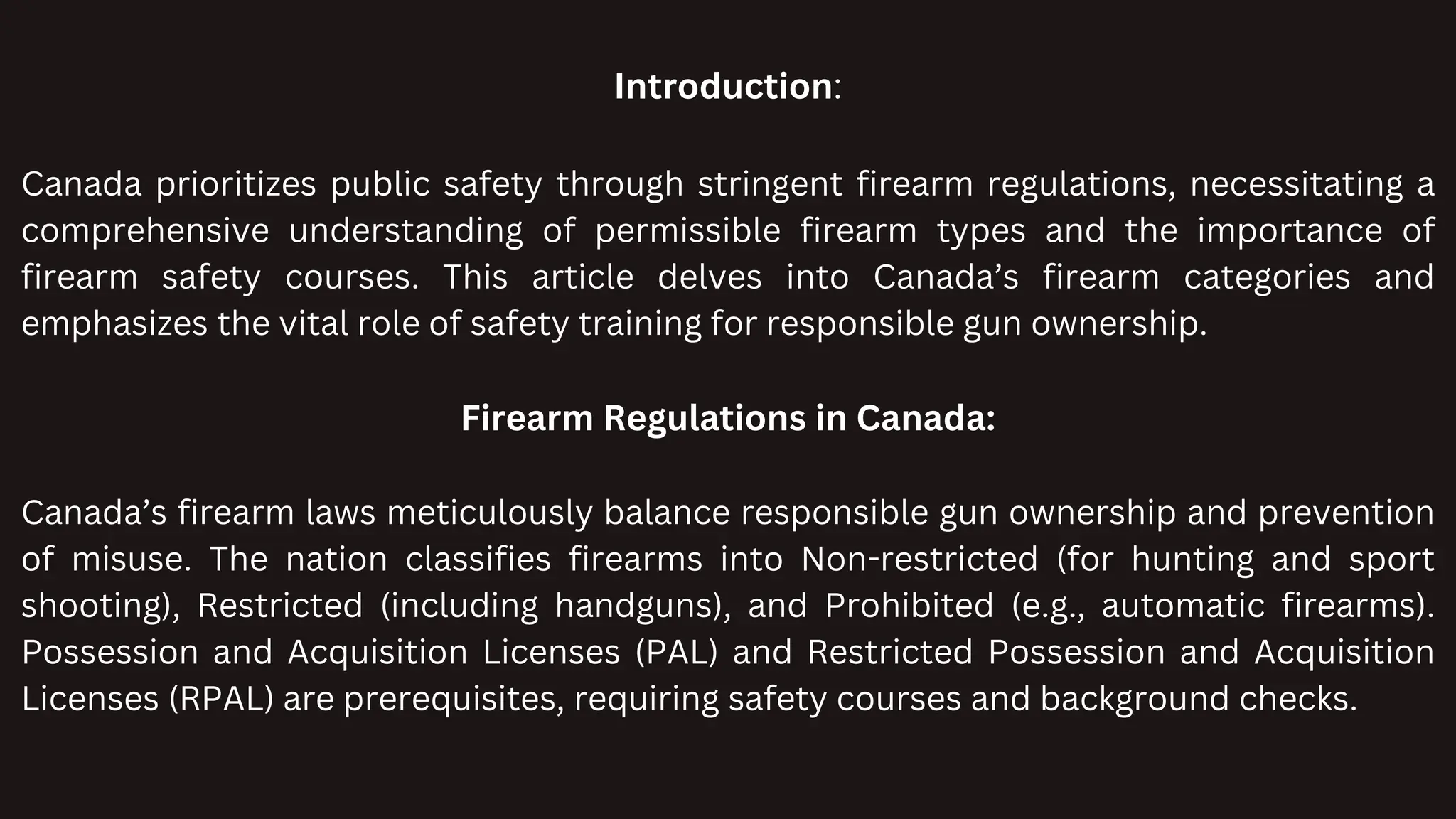 Ensuring Responsible Firearm Ownership in Canada Understanding ...