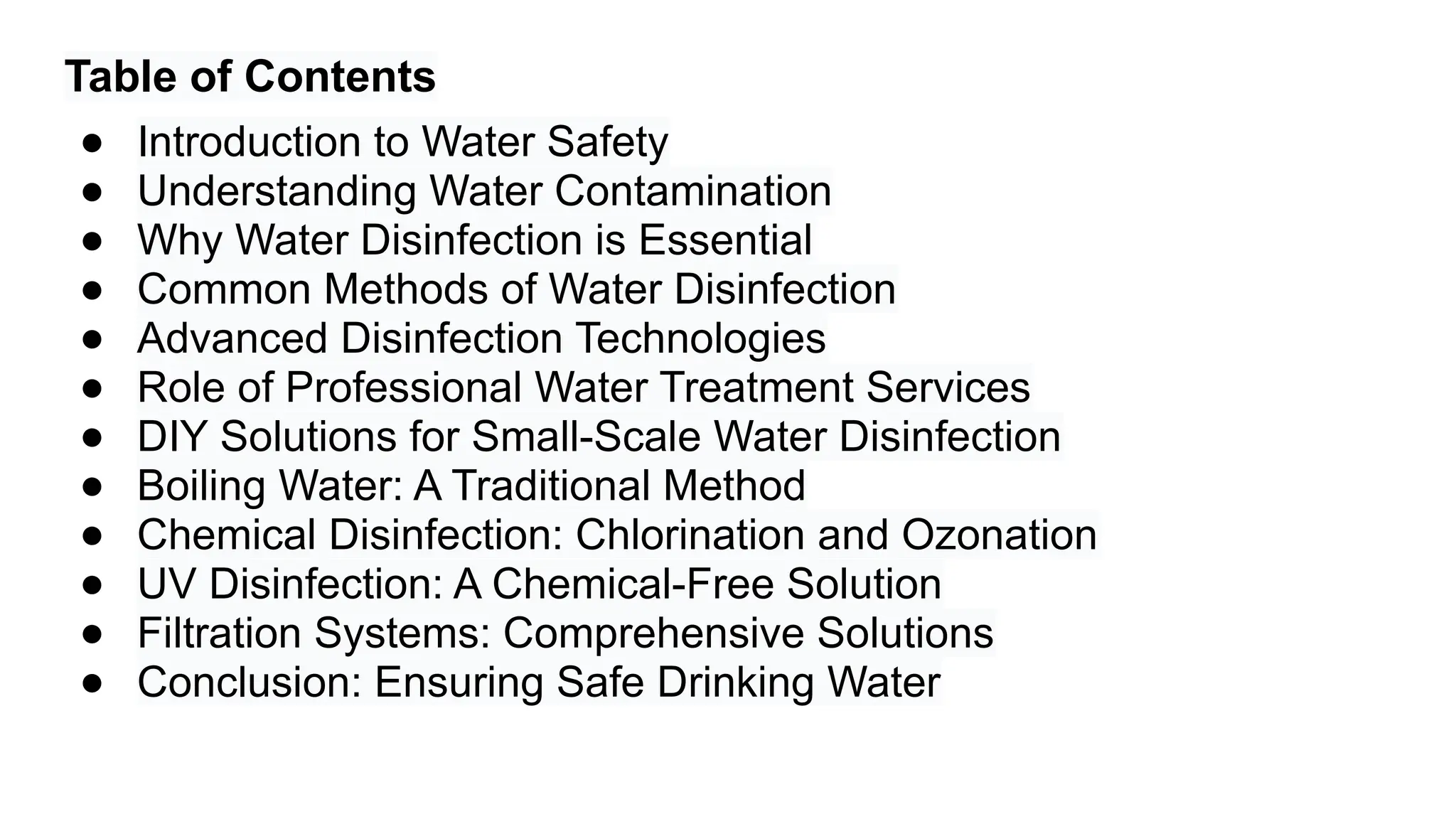 Ensuring Safe Drinking Water Through Effective Disinfection | PPT