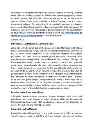 Ensuring Safety And Reliability In Power Transformers With Compliance ...