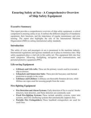 Ensuring Safety at Sea - A Comprehensive Overview of Ship Safety ...