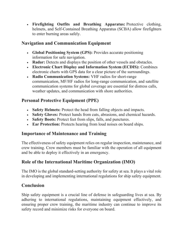 Ensuring Safety at Sea - A Comprehensive Overview of Ship Safety ...