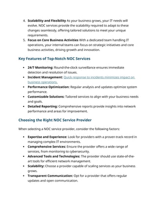 Ensuring Seamless IT Operations and Unlock the Power of NOC Services in AI-NOC.docx