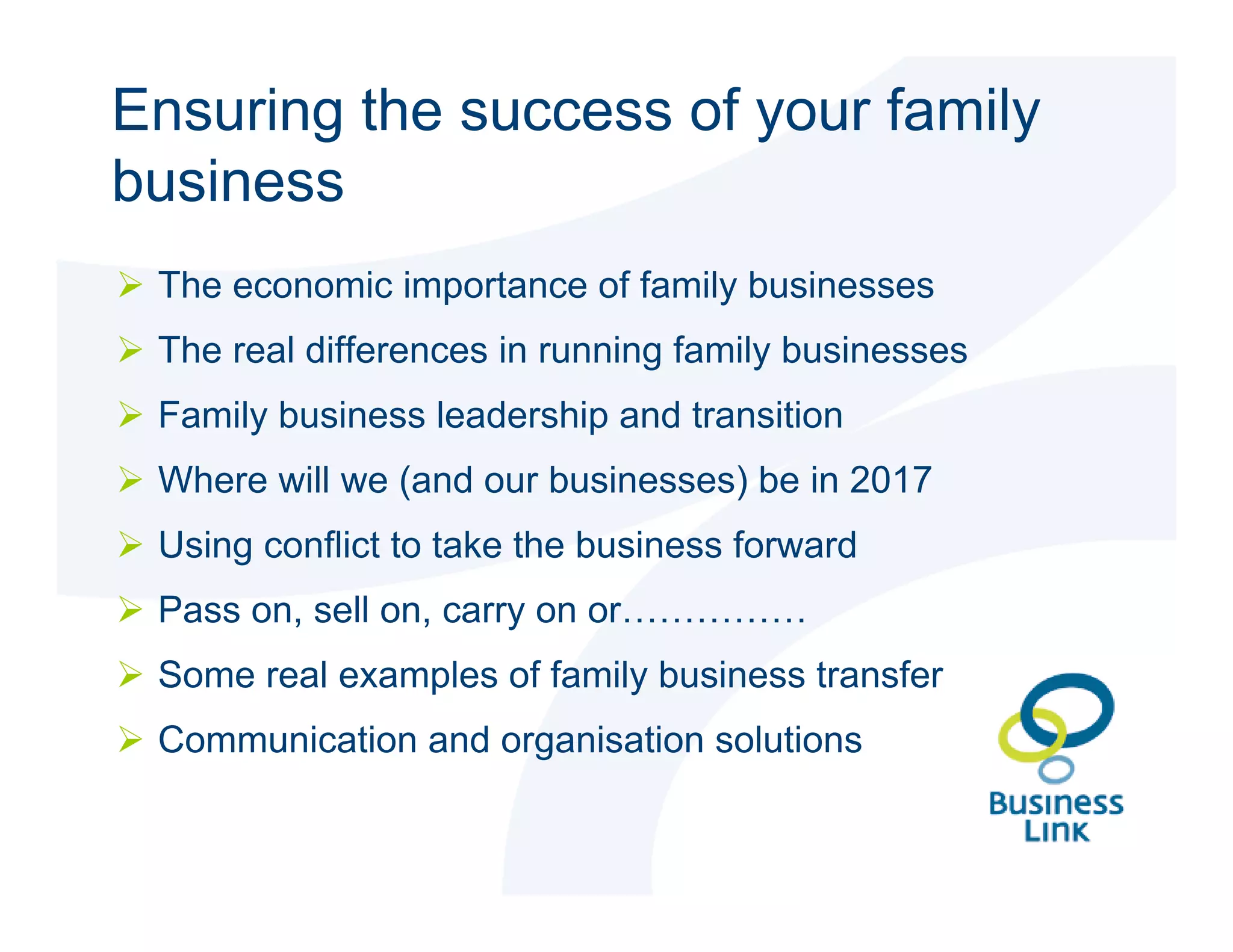 Ensuring the succcess of your family business | PDF