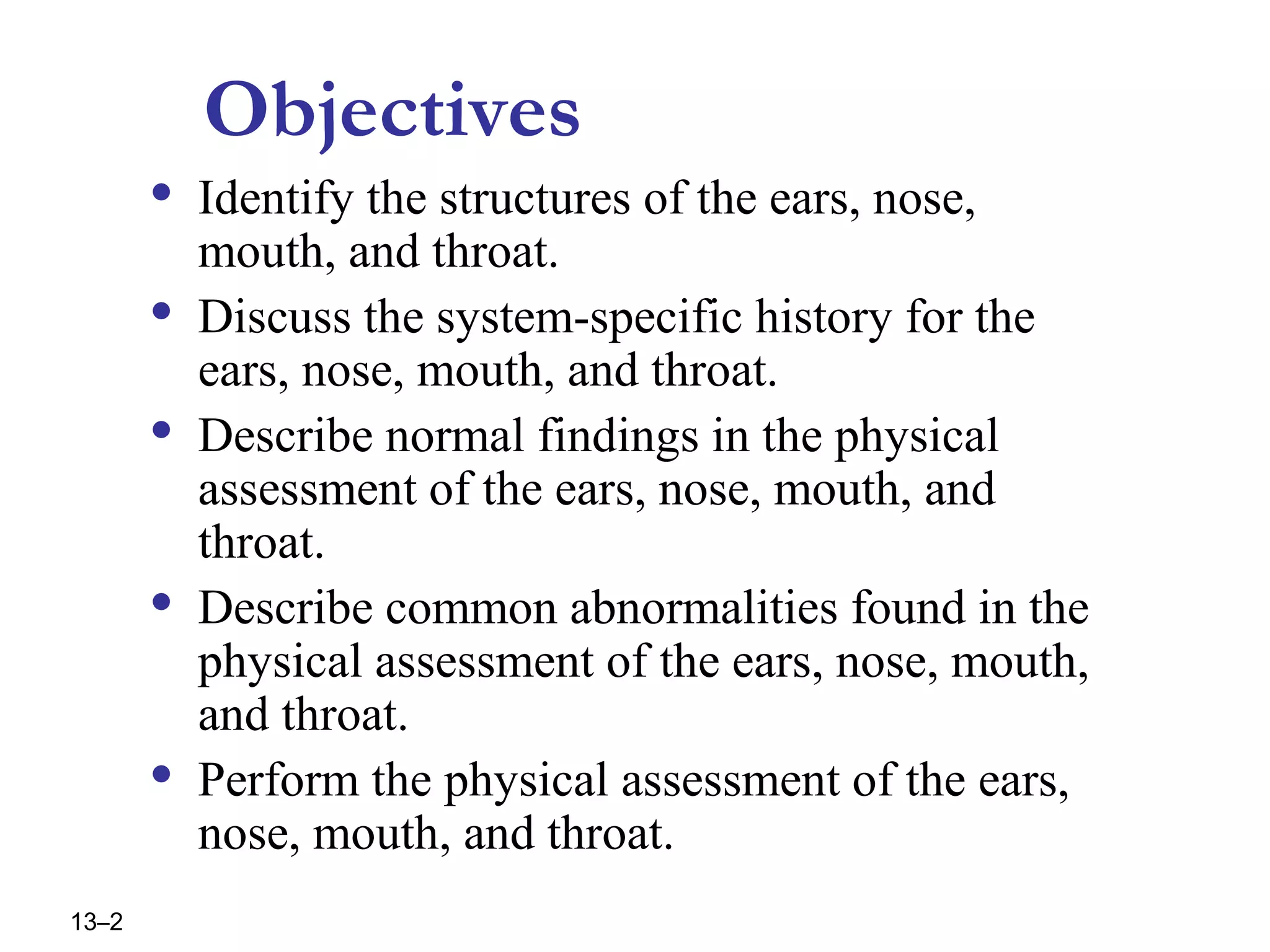 ENT assessment | PPT