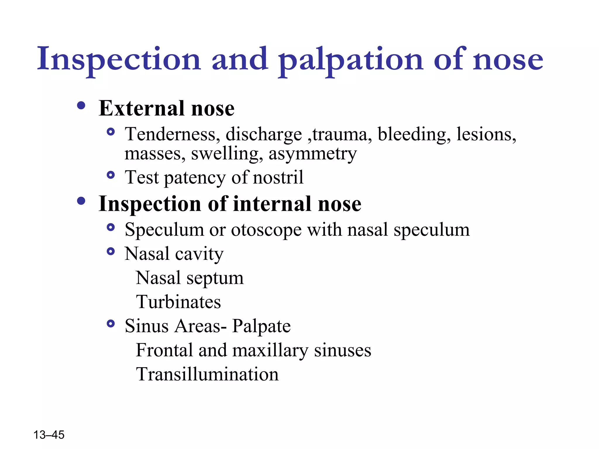 ENT assessment | PPT