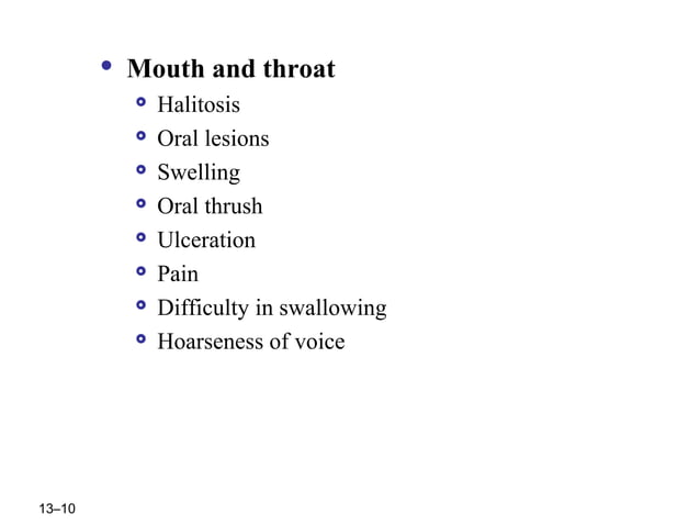 ENT assessment | PPT | Ear, Nose and Throat Conditions | Diseases and ...