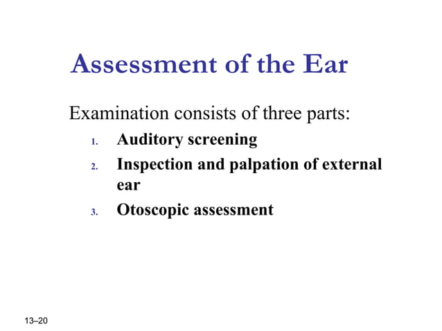 ENT assessment | PPT | Ear, Nose and Throat Conditions | Diseases and ...
