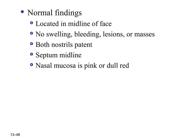 ENT assessment | PPT | Ear, Nose and Throat Conditions | Diseases and ...