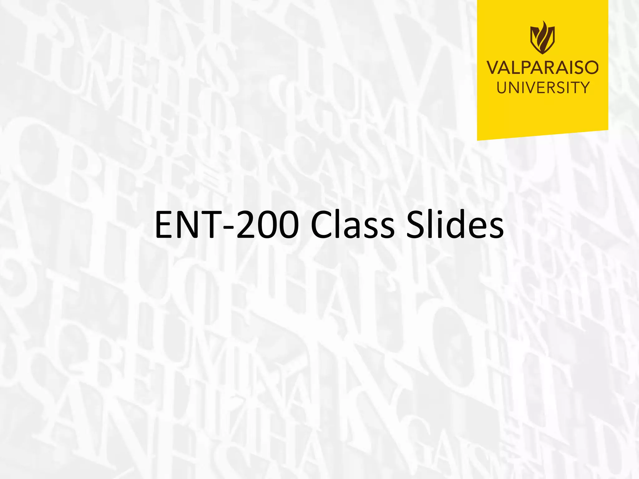 Ent 200 | PPT