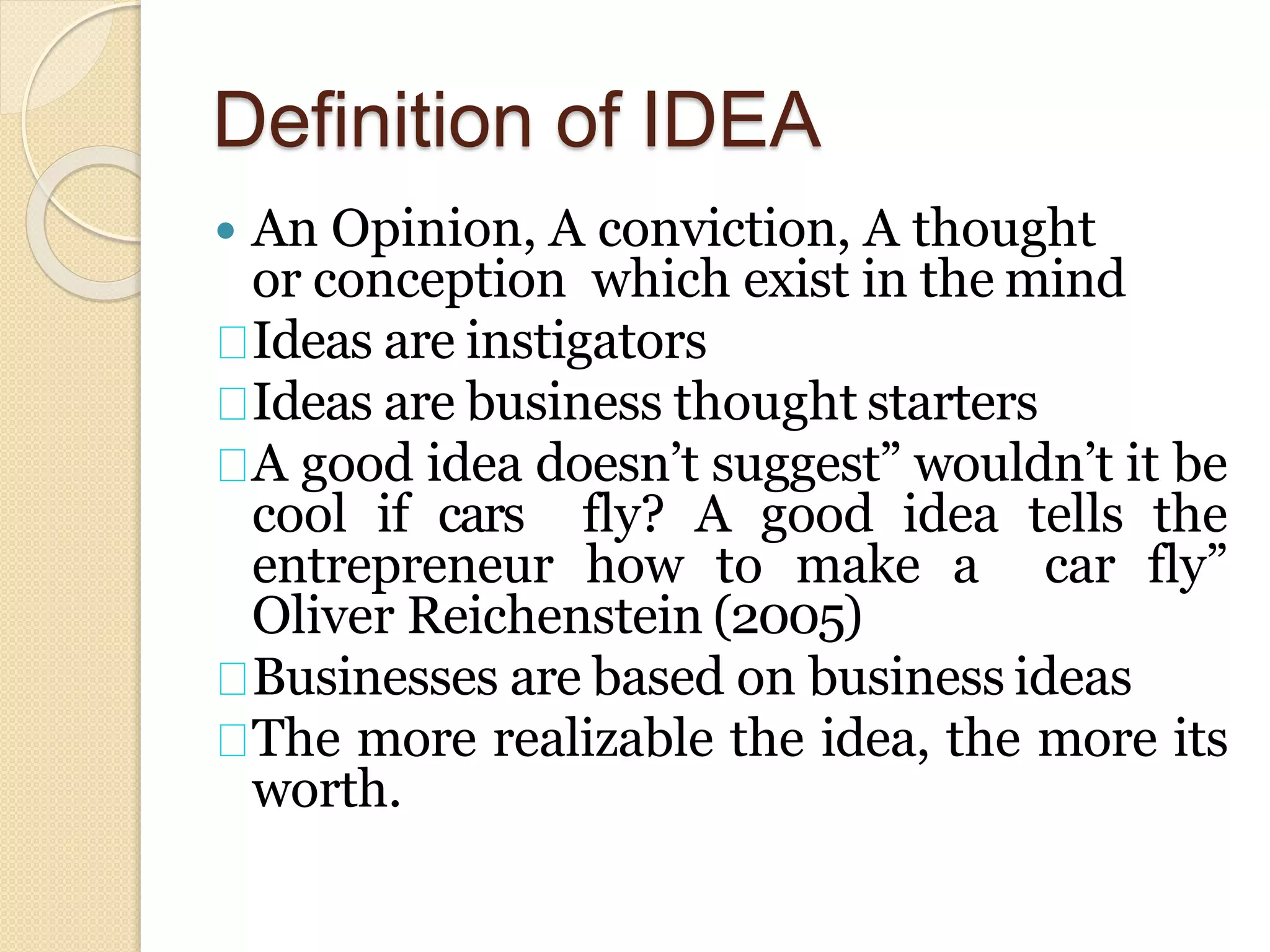 Technique for generating new businees idea for growth | PPT