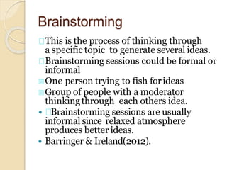 Technique for generating new businees idea for growth | PPT