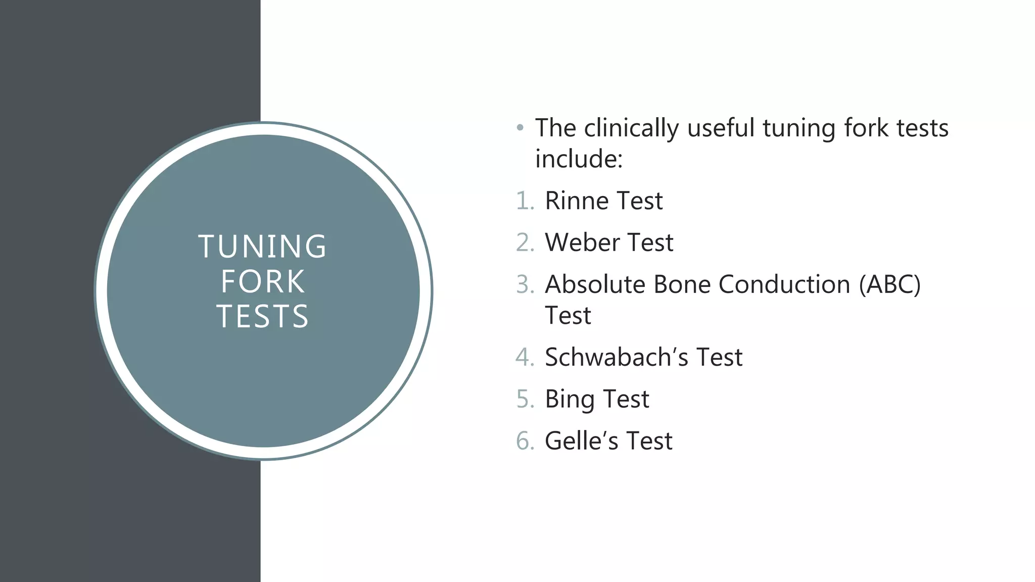 Tuning fork tests - ENT | PPTX