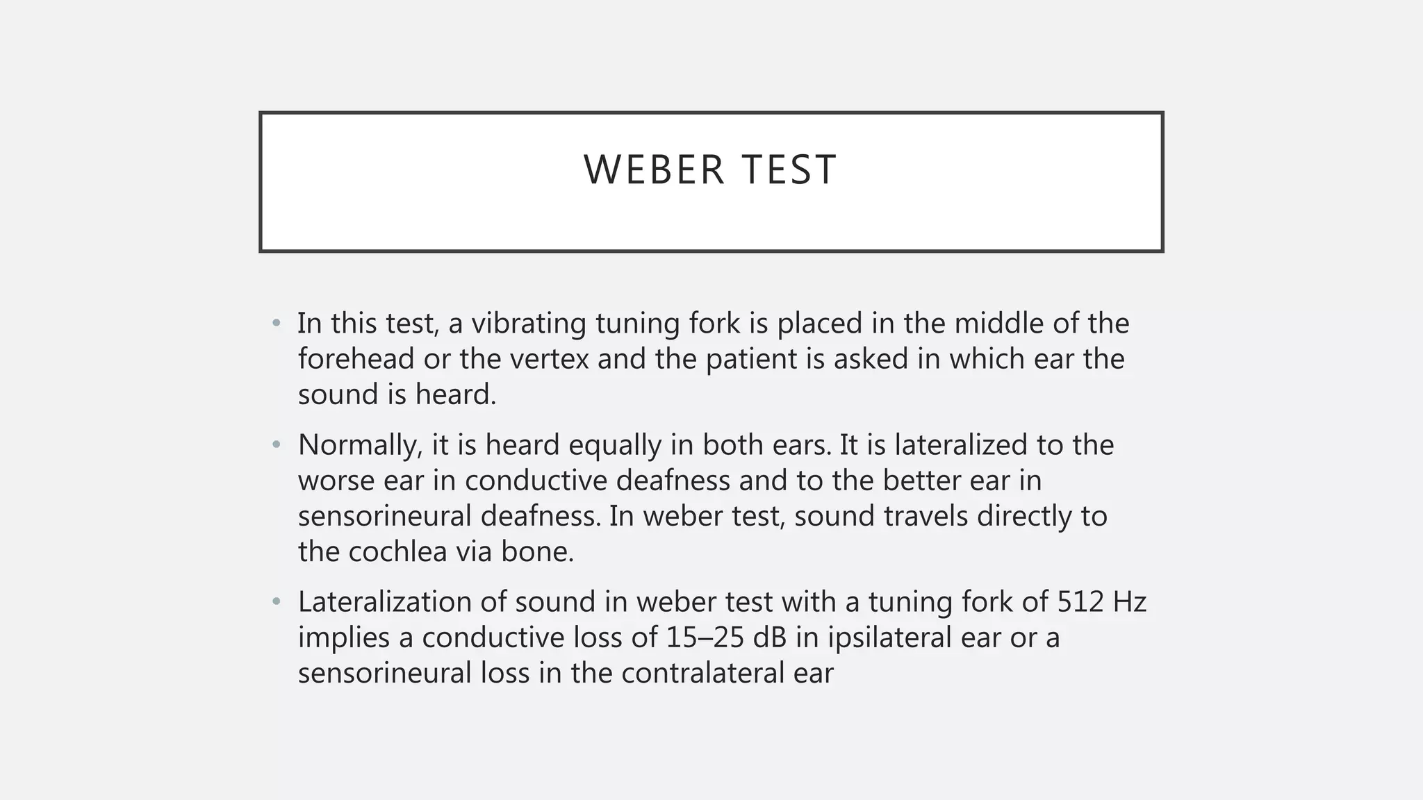 Tuning fork tests - ENT | PPTX