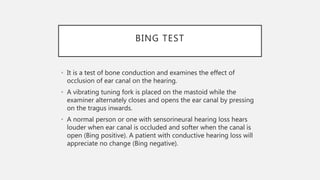 Tuning fork tests - ENT | PPTX