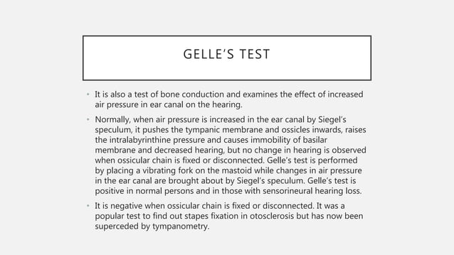 Tuning fork tests - ENT | PPTX | Ear, Nose and Throat Conditions ...